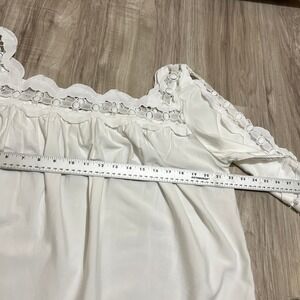 Acelitt | Tops | Women 34 Sleeve Lace Crochet Tops Blouse Flowy Square ...